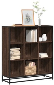 Knihovna hnědý dub 97,5 x 33 x 107,5 cm kompozitní dřevo a kov 3300864