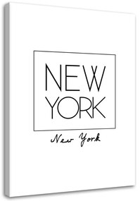 Obraz na plátně Nápis New York - 70x100 cm