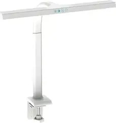 LED stolní lampička s klipem bílá / Stolní lampička / 50 cm / 1025 lm