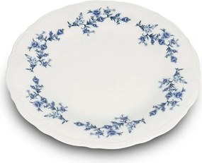Bílý/modrý servírovací porcelánový talíř ø 32 cm Retro – BonBistro