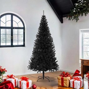 Umělý vánoční stromek se stojanem černý 180 cm PVC 321001