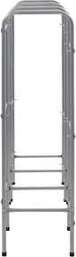 Skladový regál na 9 přepravek stříbrný 145 x 33 x 116 cm ocel 285214