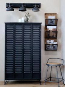 Industriální černé antik kovové nástěnné světlo Fact ceiling - 85*19*30cm / E14