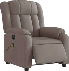 Elektrické masážní polohovací křeslo taupe textil 3205312
