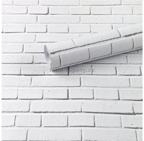 Wall Art Decor ® Samolepící fólie cihla bílá II. 45 cm x 10 m