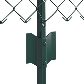 Plot s řetězovým odkazem a sloupkem 25 x 0,8 m Zelená Síťovina 3336247