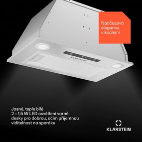 Klarstein Paolo 52, vestavná digestoř, 52 cm, 439 m³/h, LED Touch, A++