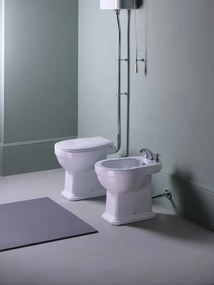 GSI CLASSIC retro WC mísa s nádržkou, zadní odpad, bílá-chrom WCSET23-CLASSIC-ZO