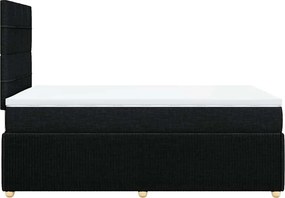 Box spring postel s matrací černá 120x190 cm textil 3294297