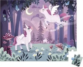 JANOD Puzzle v kufříku Jednorožci / 54 dílků / 50 x 40 cm