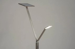 Stojací designová lampa Asymetrico Gene Silver Quadra