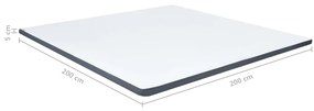 Vrchní matrace na postel boxspring 200 x 200 x 5 cm - Default Title