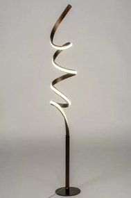 Stojací designová LED lampa Spira Bronse
