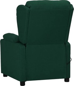 Elektrické masážní křeslo tmavě zelené textil 3098795