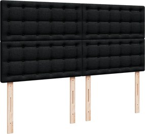 Box spring postel s matrací černá 180x200 cm textil 3291375