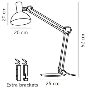 DFTP by Nordlux - Stolní lampa ARKI 1xE27/60W/230V černá