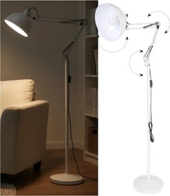 BRILAGI - Flexibilní stojací lampa TASKER 1xE27/60W/230V 157 cm bílá