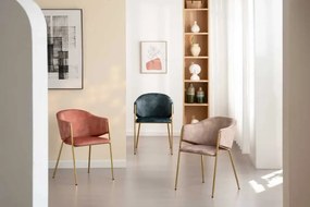Designová židle Nikolai šampaňský samet