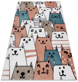 Dětský kusový koberec FUN Kočičky vícebarevný Rozměr: 140x190 cm