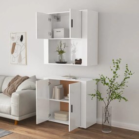 Skříň highboard bílá kompozitní dřevo 3185351