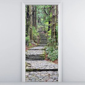 Fototapeta na dveře - Schody v lese (95x205cm)
