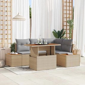 Sada zahradních pohovek 5 ks Beige a šedá 3350067