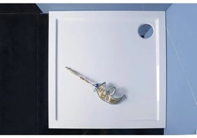 Polysan Klasik Aura Vanička z litého mramoru, 900x900 mm, bílá 43511