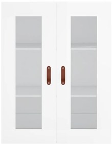 Skříň highboard lesklá bílá 69,5 x 34 x 180 cm kompozitní dřevo,  3198507