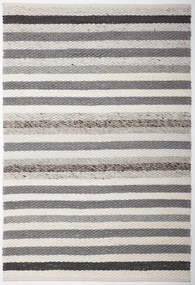 Diamond Carpets India, Ručně vázaný kusový koberec MCK Strop DE 2263 Pastel Brown Mix, 200x290, černobílá, ložnice