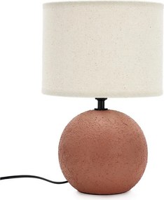 Keramická stolní lampa v terakotové barvě s textilním stínidlem (výška 32 cm) Irvin – Yes Everyday