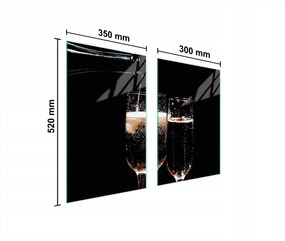 Skleněná Ochranná Deska Do Kuchyně 65x52 Víno