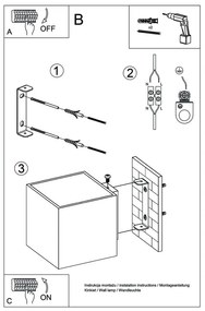 Dřevěné nástěnné svítidlo Sollux Geo