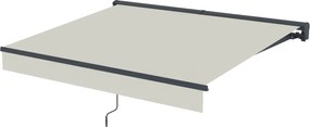 Elektrická markýza s LED osvětlením BestBerg BBSU-EL250BG / 250 x 200 cm / béžová