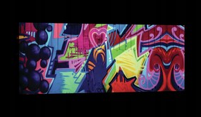 Obraz 145x45 Graffiti street-art abstrakce barevné městské vyjádření