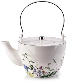 Porcelánová konvice na čaj Elfique 870 ml bílá