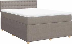 Box spring postel s matrací taupe 140x200 cm textil 3287497