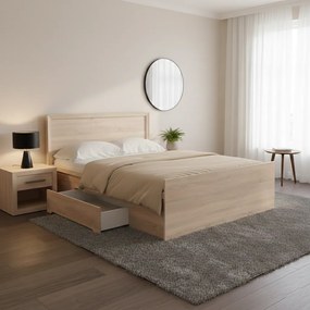 Mdx Postel FONDA 140 x 200 cm - Dub Sonoma