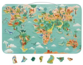 Janod Magnetická hračka Mapa Dinosauři světa Dino