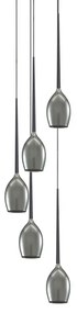 Retro lustr Izza 5 Smoky