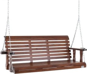 Dřevěná houpačka na verandu 1,7 m, terasová houpačka na nádvoří a zahradu