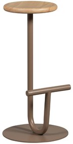OnaDnes -20% Hoorns Dřevěná barová židle Moki 65 cm s kovovou podnoží