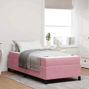 Rám postele Růžová 90 x 200 cm textil 3399041