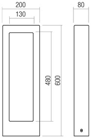 Světla a lustry REDO GROUP Venkovní betonová lampa Redo SANDER 91167 3000K IP65 výška 60 cm tmavě šedá