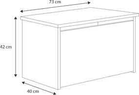 ADRK Furniture Truhla na hračky DARIA TB-Dar-W+S-SEA-ANI-n-O070