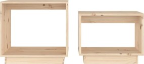 vidaXL Hnízdové konferenční stolky 2 ks masivní borové dřevo [813525] Barva: Přírodní