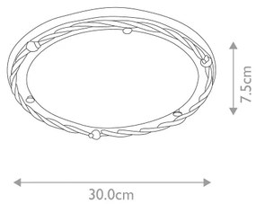 Elstead PB-F-B-BLK-GOLD - Stropní svítidlo PEMBROKE 1xE27/60W/230V mosaz