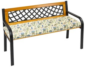 Bellatex Sedák na lavici prošívaný Levandule modrá rozměr 40x120 cm