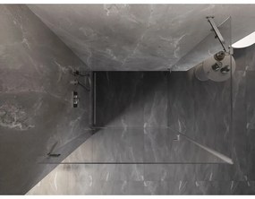 Mexen Lunar-B, sklápěcí sprchový kout levý 95 x 70 cm, 8mm čiré sklo, chromový profil, 832-095-070-01-00-L