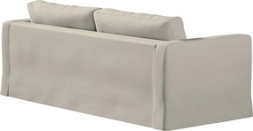 Potah na pohovku IKEA  Karlstad 3-místná, nerozkládací, dlouhý barva béžová látka pletený vzor