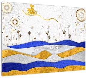 Skleněný obraz - Zlaté hory (70x50 cm)